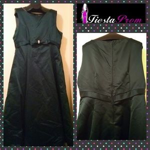 Vintage | Dresses | Vtg 9s Plus Size Hunter Green Promformal Dress ...